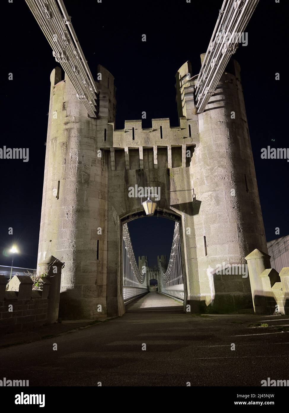 Conwy Suspension Bridge, Wales Stock Photo - Alamy