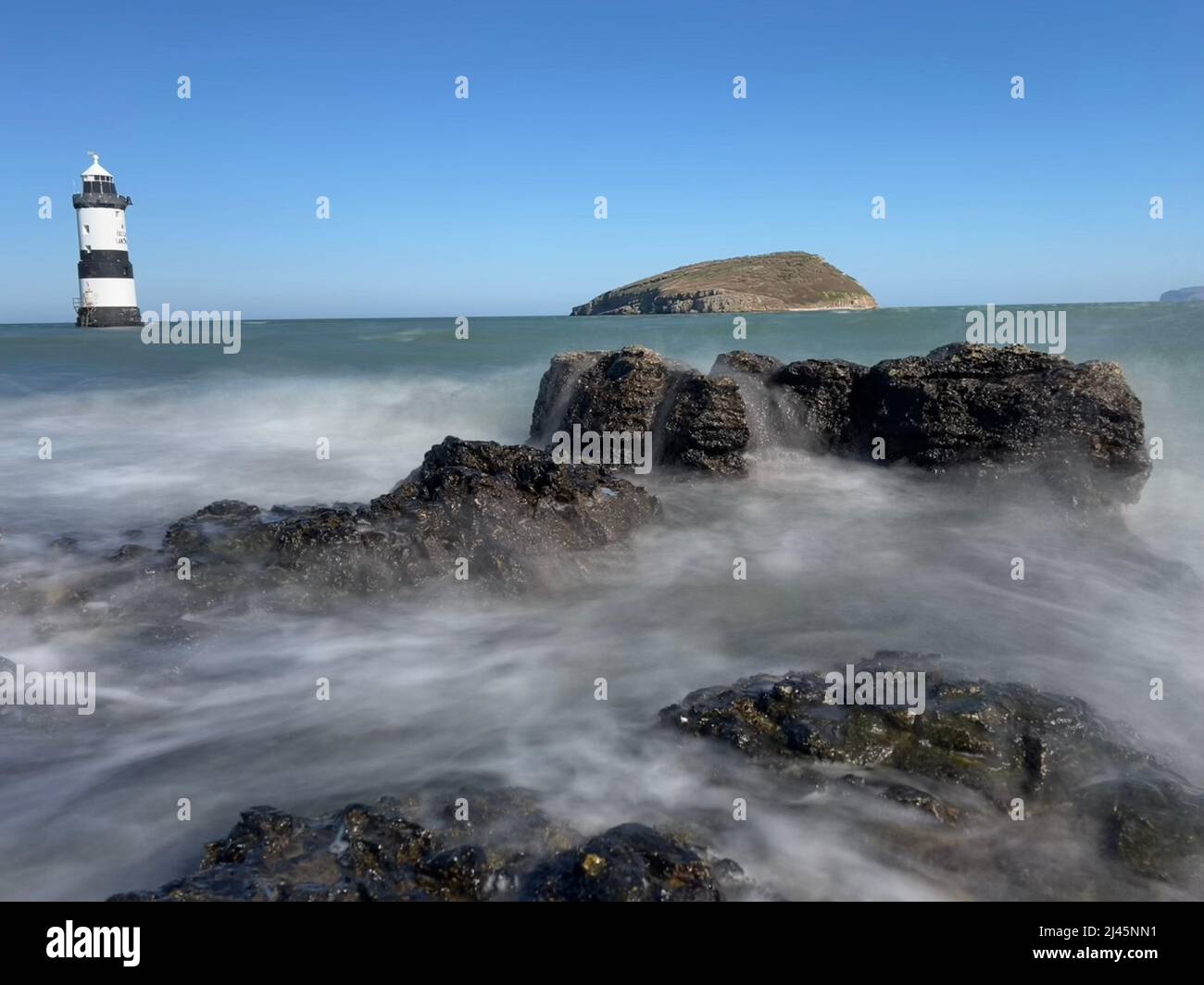 Penmon Point Lighthouse, Wales (Black Point Stock Photo - Alamy