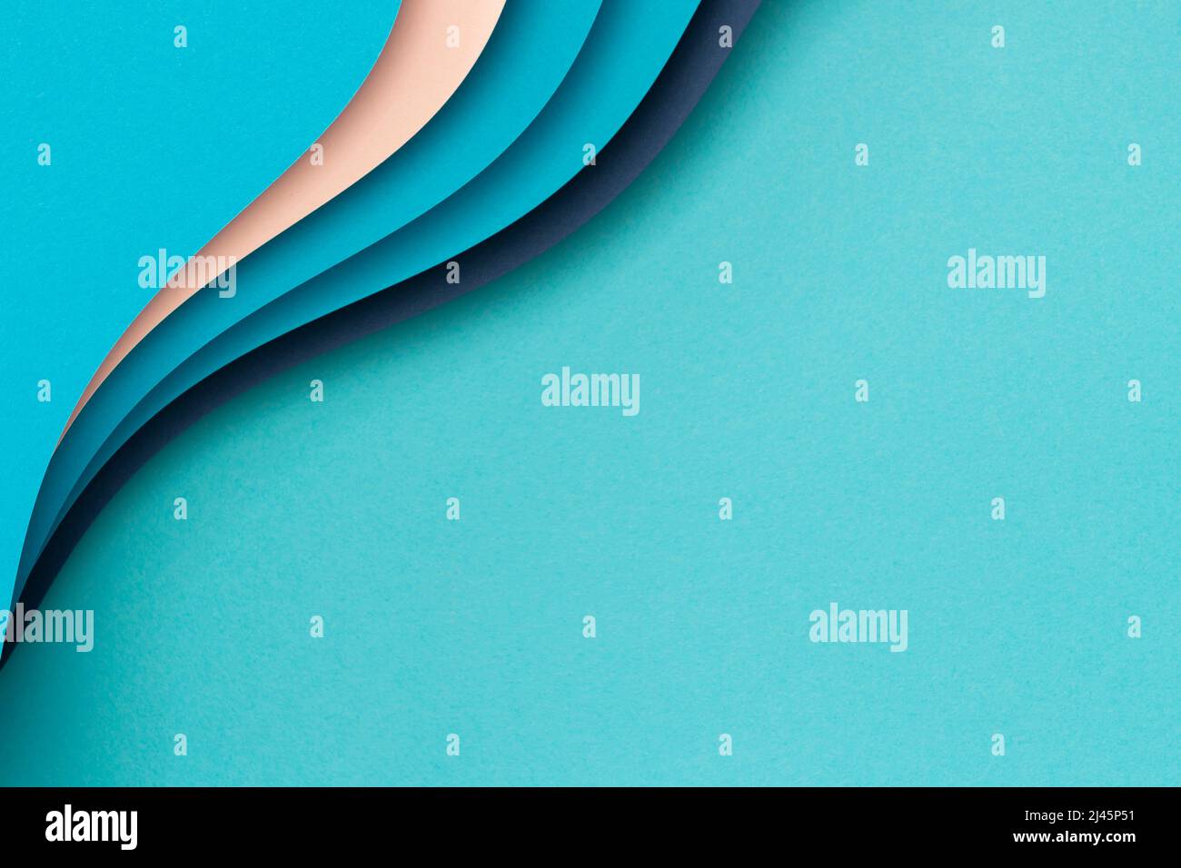 Abstract color papers geometry flat lay composition background with ...