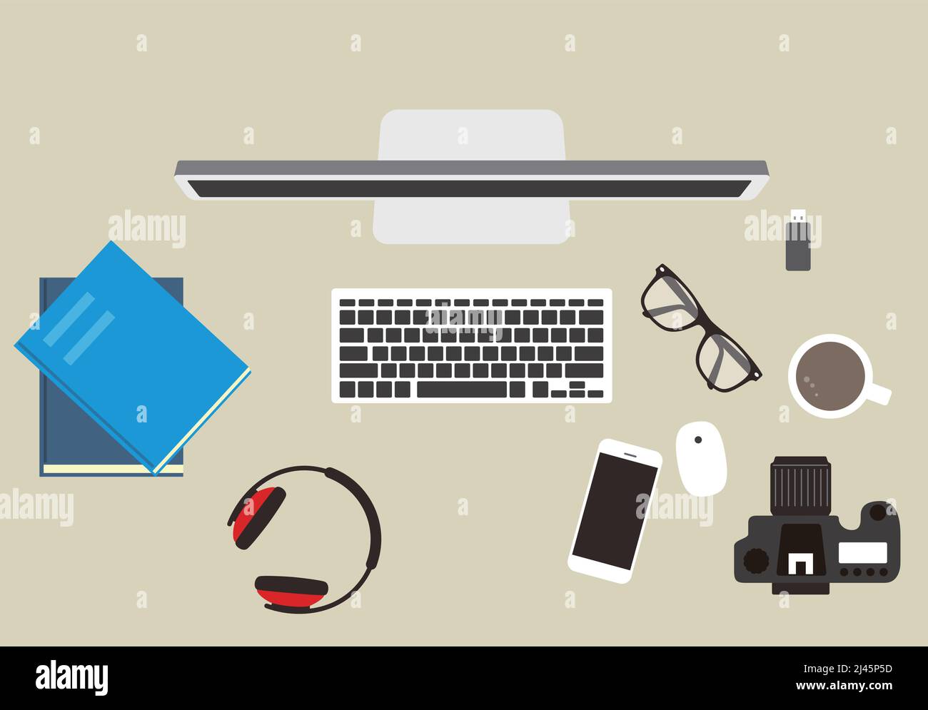 Computer screen desktop work Stock Vector Images - Alamy