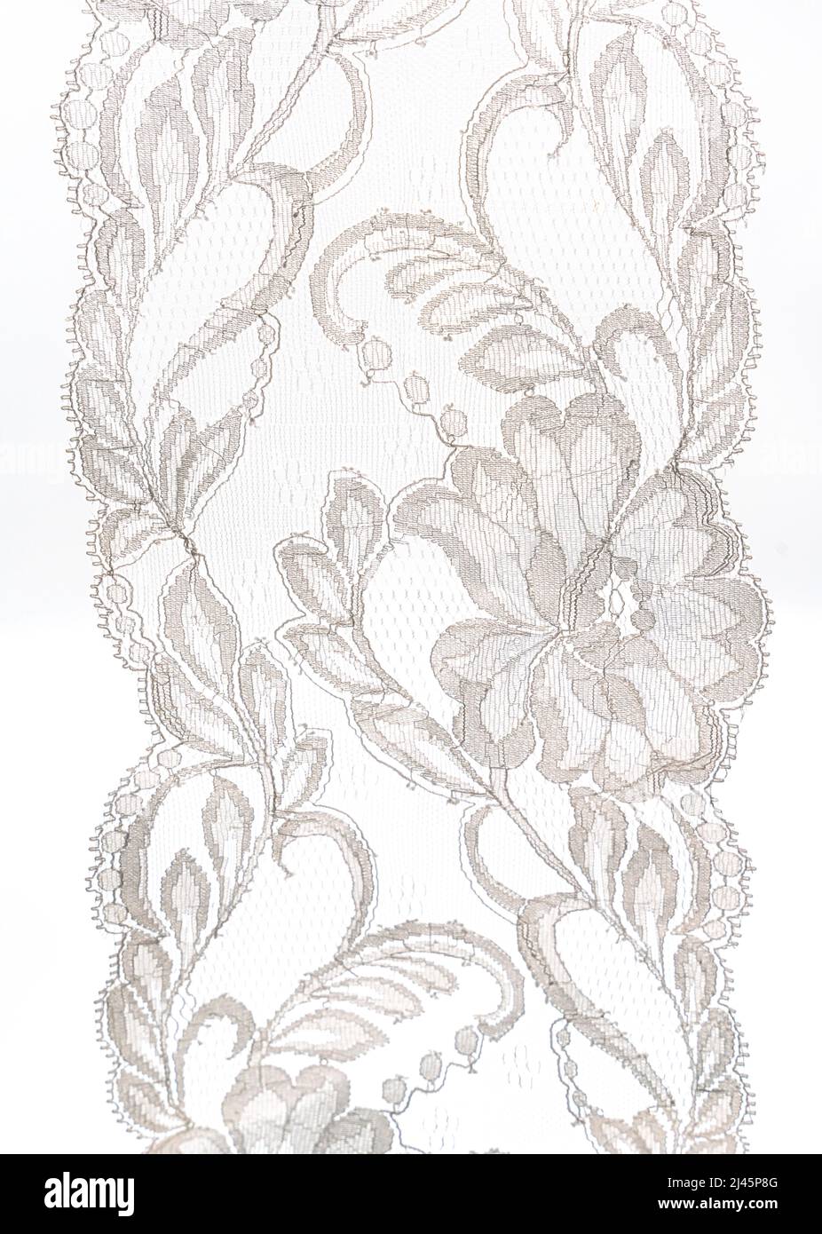 Vertical seamless lace on a white background Stock Photo - Alamy