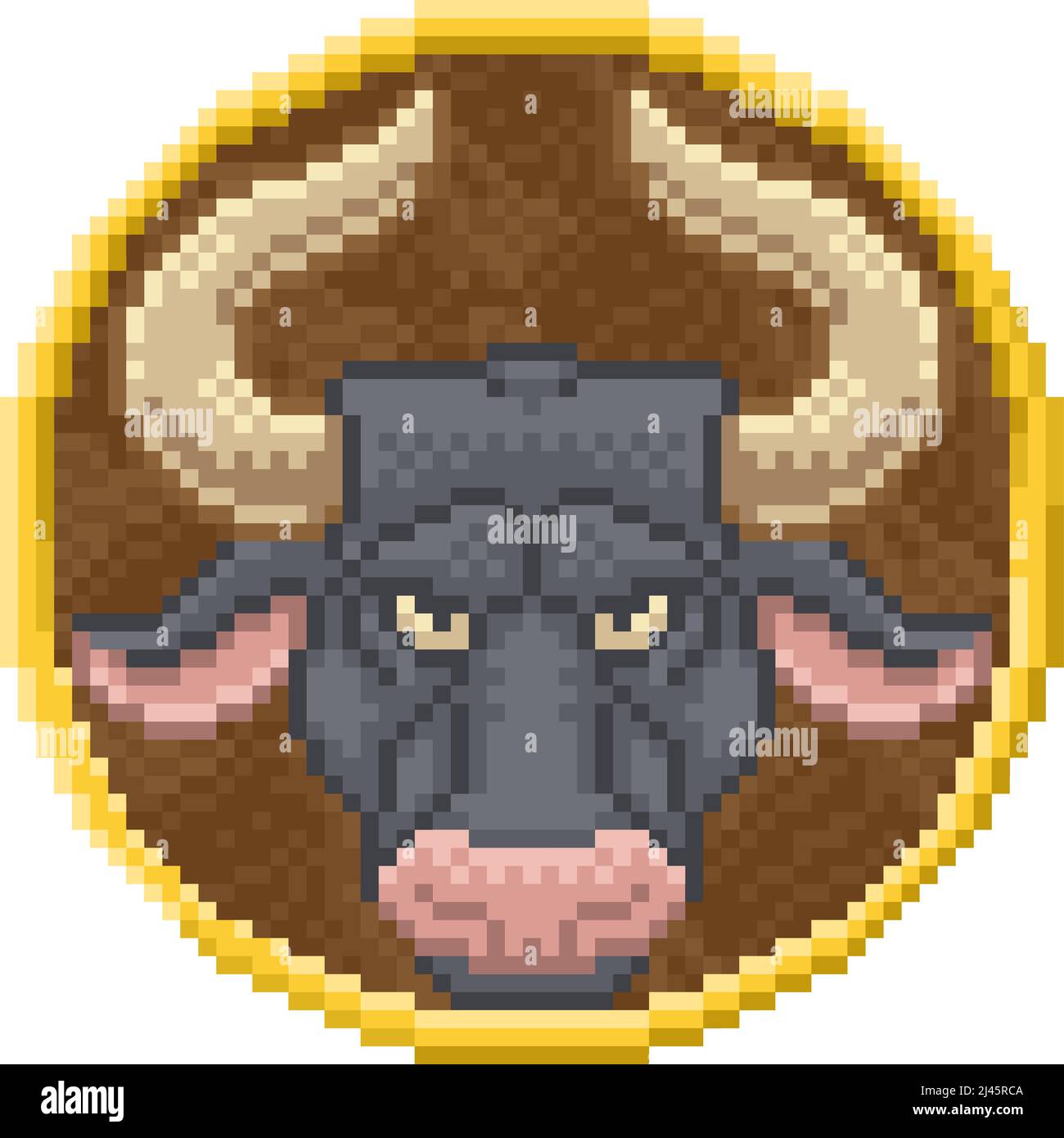 Zodiac Horoscope Astrology Taurus Pixel Art Sign Stock Vector Image & Art - Alamy