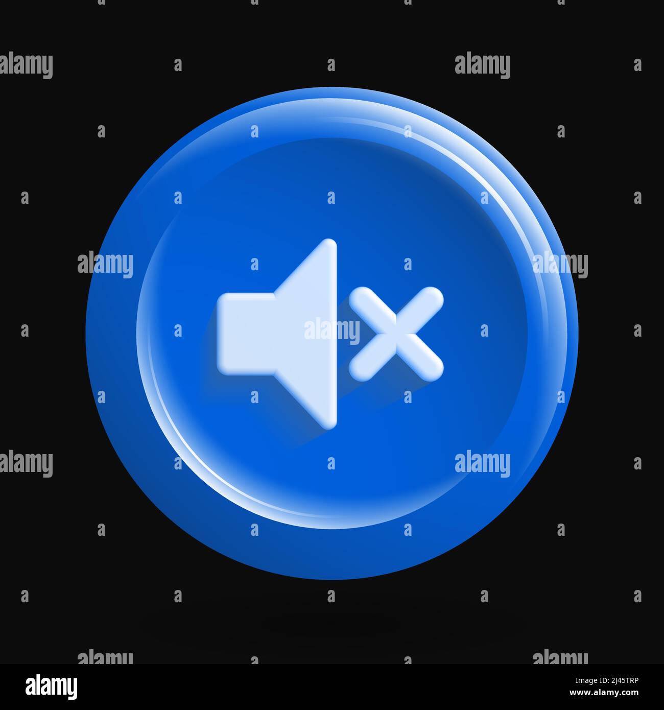 Sound Off Blue Isolated Icon. Vector illustration Stock Vector Image ...