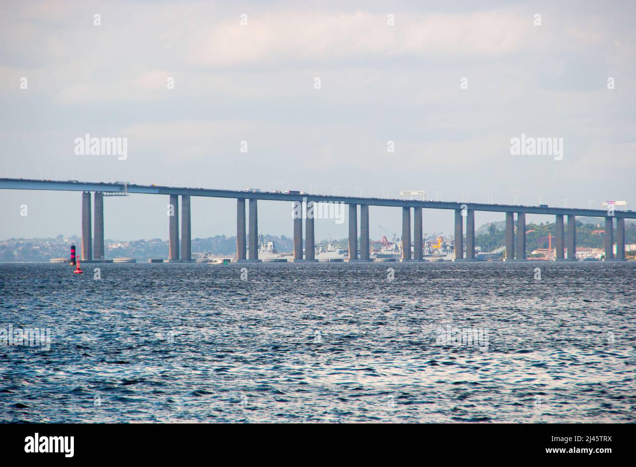 Guanabara Bay and the Rio Niteroi Bridge in Rio de Janeiro, Brazil ...