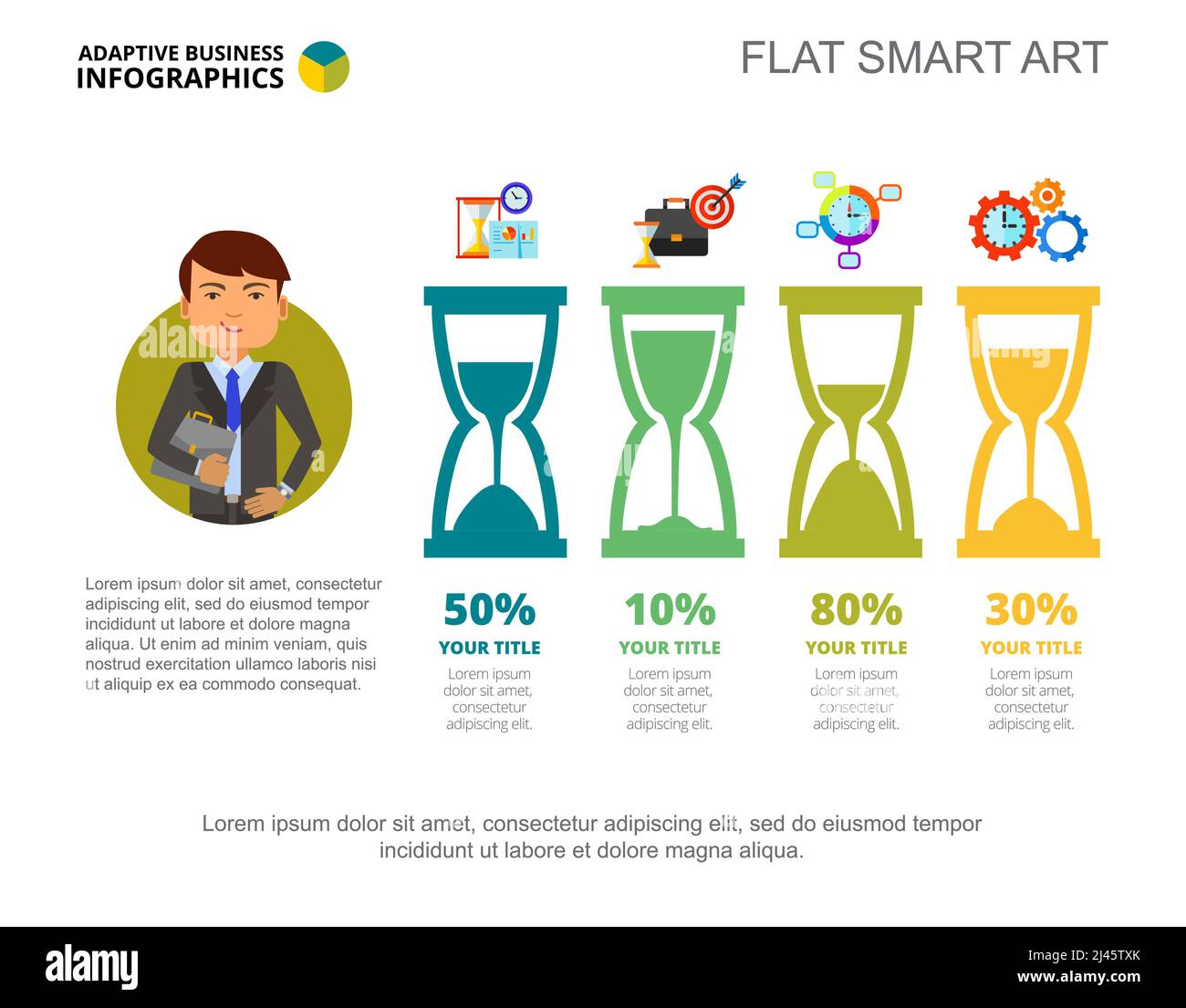 Business Infographics with Sandglasses. Bar diagram, graph, layout ... Business Infographics with Sandglasses. Bar diagram, graph, layout ...