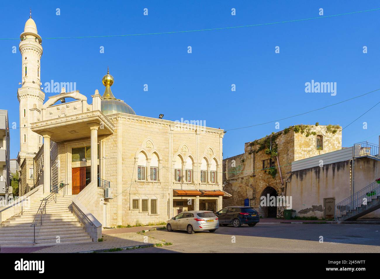 Tayibe, Israel - April 09, 2022: View of the Salah al-Din Mosque in the ...