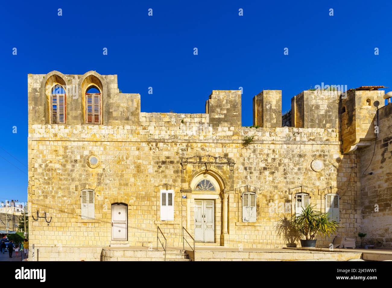Tayibe, Israel - April 09, 2022: View of the old Saraya Building in the ...