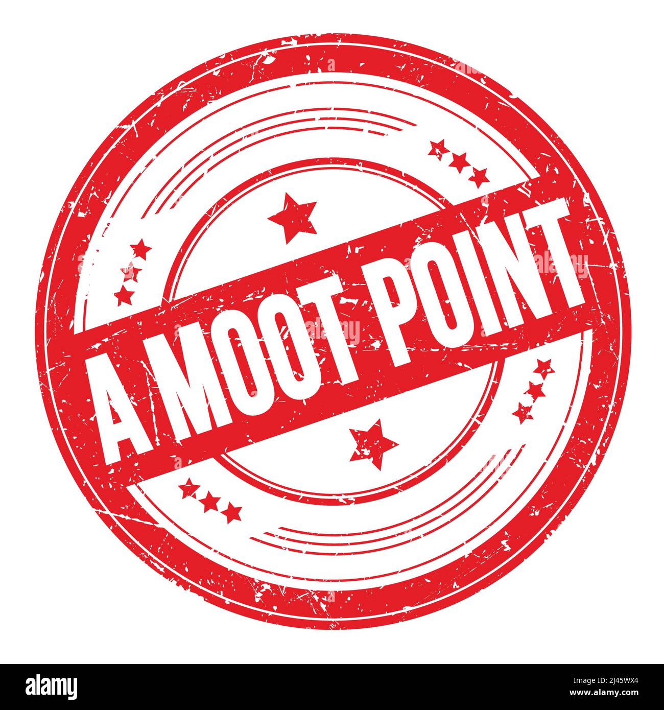 A MOOT POINT text on red round grungy texture stamp Stock Photo - Alamy