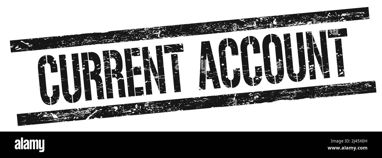 CURRENT ACCOUNT text on black grungy rectangle stamp sign Stock Photo ...