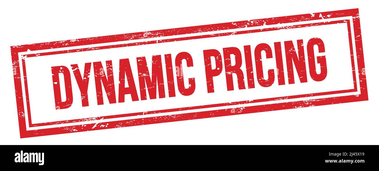 DYNAMIC PRICING text on red grungy vintage rectangle stamp Stock Photo ...