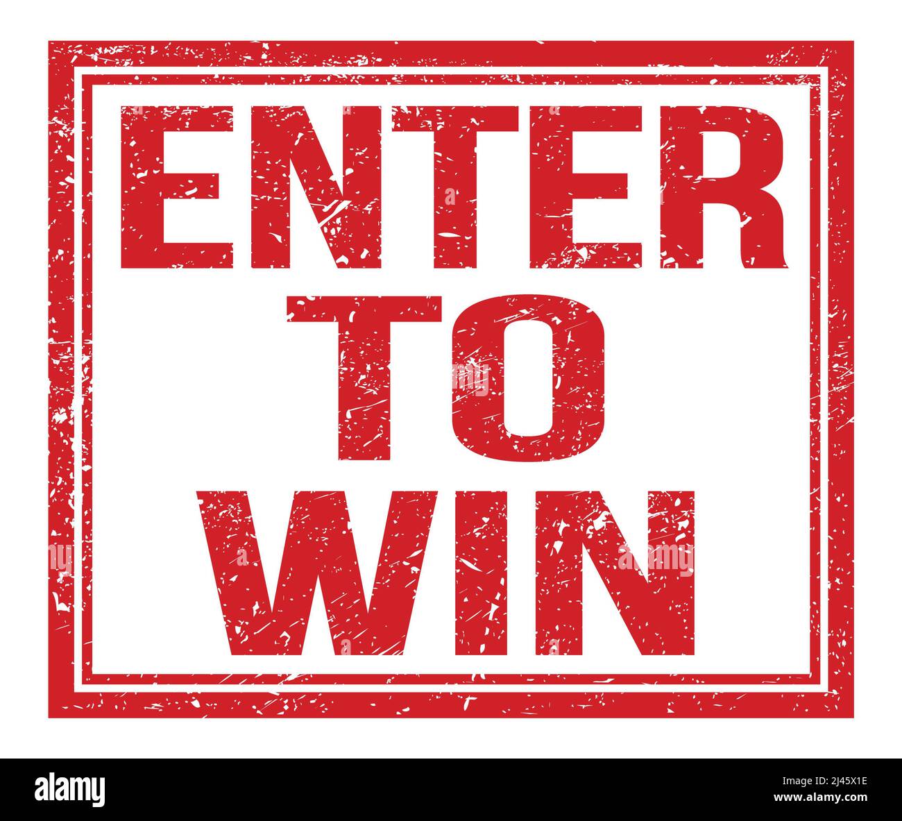 ENTER TO WIN, written on red grungy stamp sign Stock Photo - Alamy