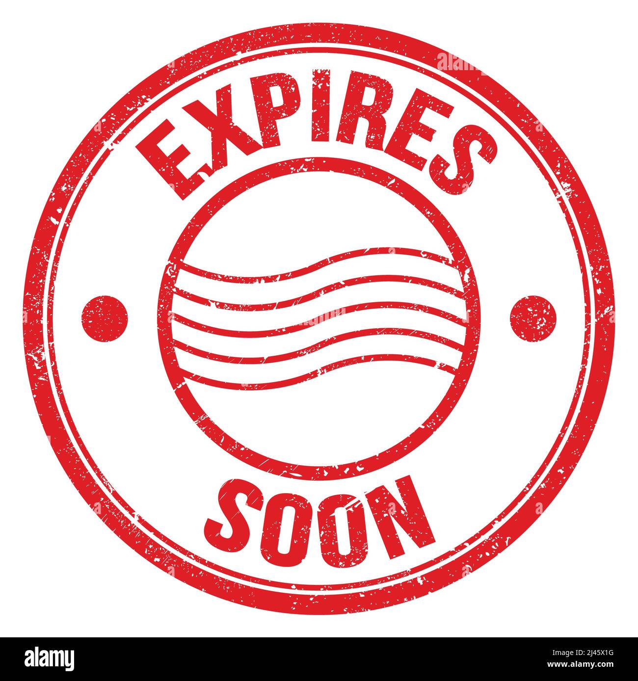 EXPIRES SOON text written on red round postal stamp sign Stock Photo ...
