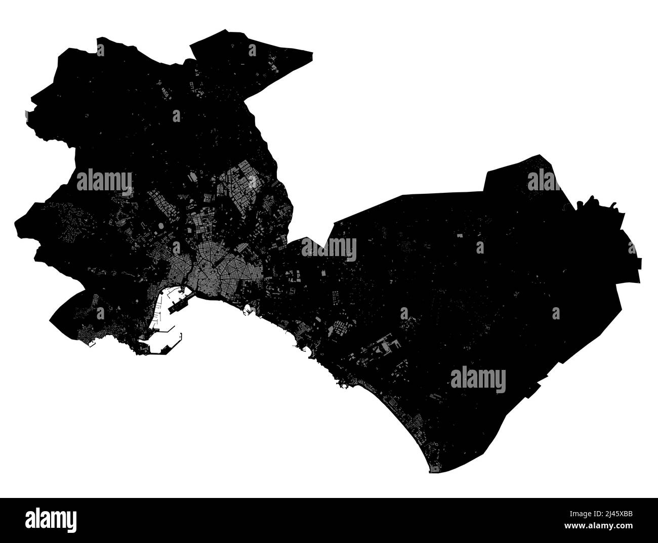 Palma de Mallorca map. Detailed vector map of Palma de Mallorca city ...