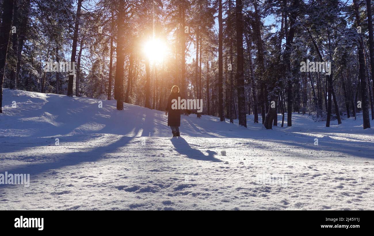 Happy beauty girl enjoying winter hi-res stock photography and images ...