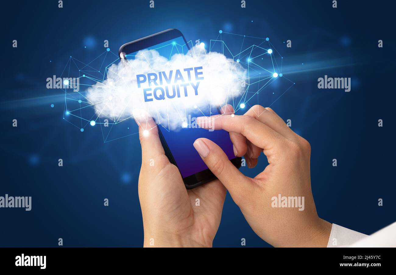 Hand using smartphone with cloud business concept Stock Photo - Alamy