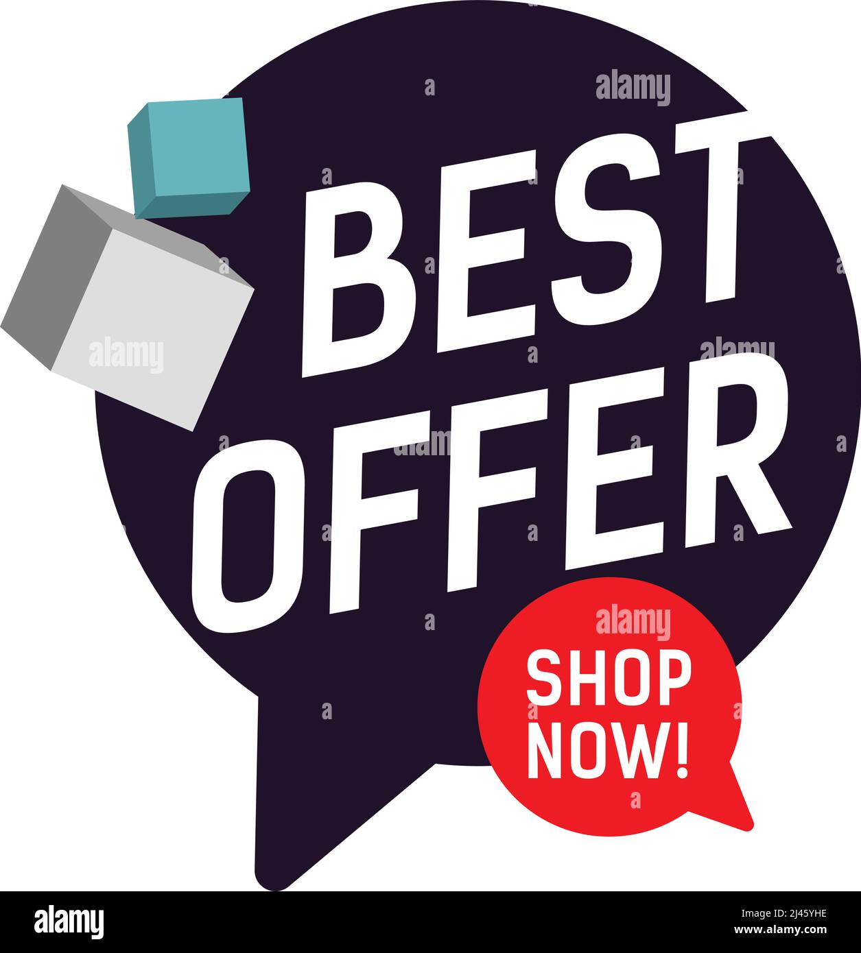 Best Offer Shop Now lettering on speech bubble. Typed text, calligraphy ...