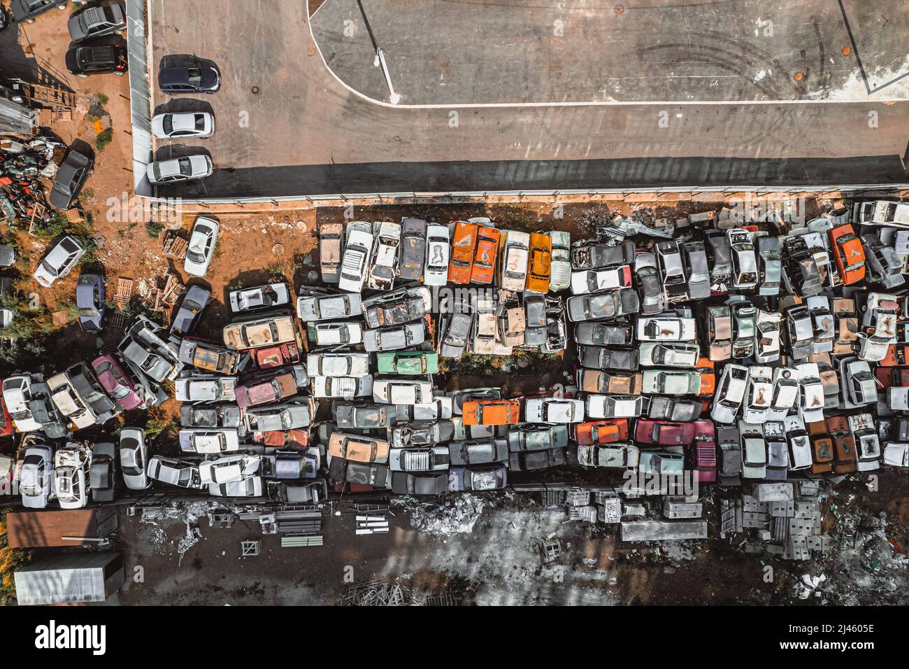 Aerial view demolition car hi-res stock photography and images - Alamy