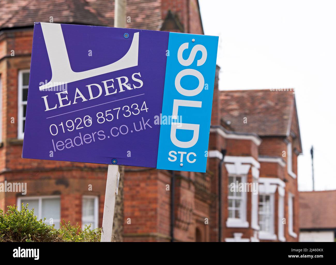 Estate agent's sign - house sold - on property in England UK Stock ...