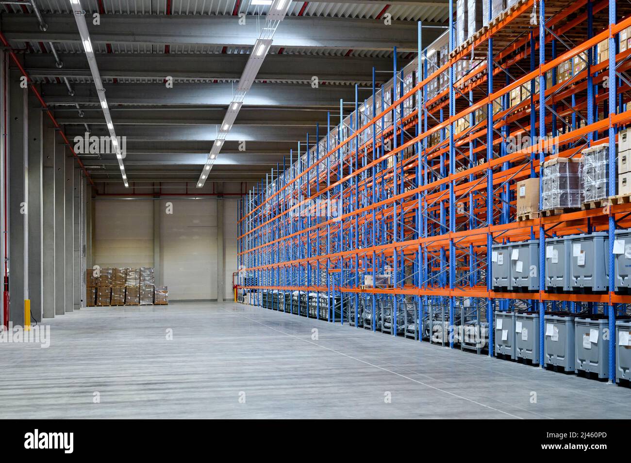 Elsenfeld, Germany. 12th Apr, 2022. View of the still partly empty high ...