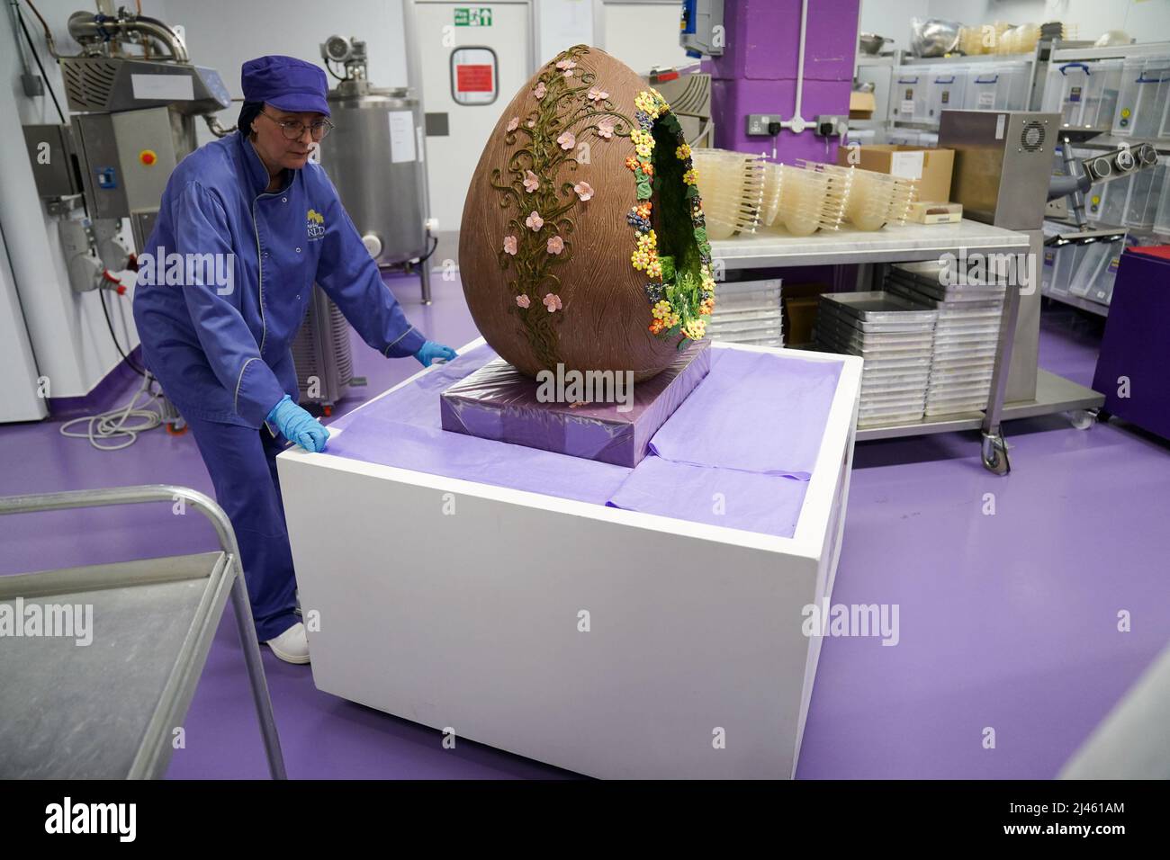 Cadbury World chocolatier Dawn Jenks moves the Easter-themed chocolate ...