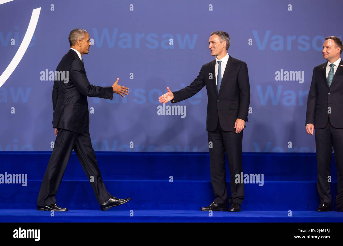 US President Barack Obama and NATO Secretary General Jens Stoltenberg ...