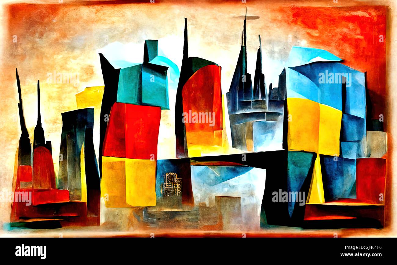 Colorful cubist hi-res stock photography and images - Alamy