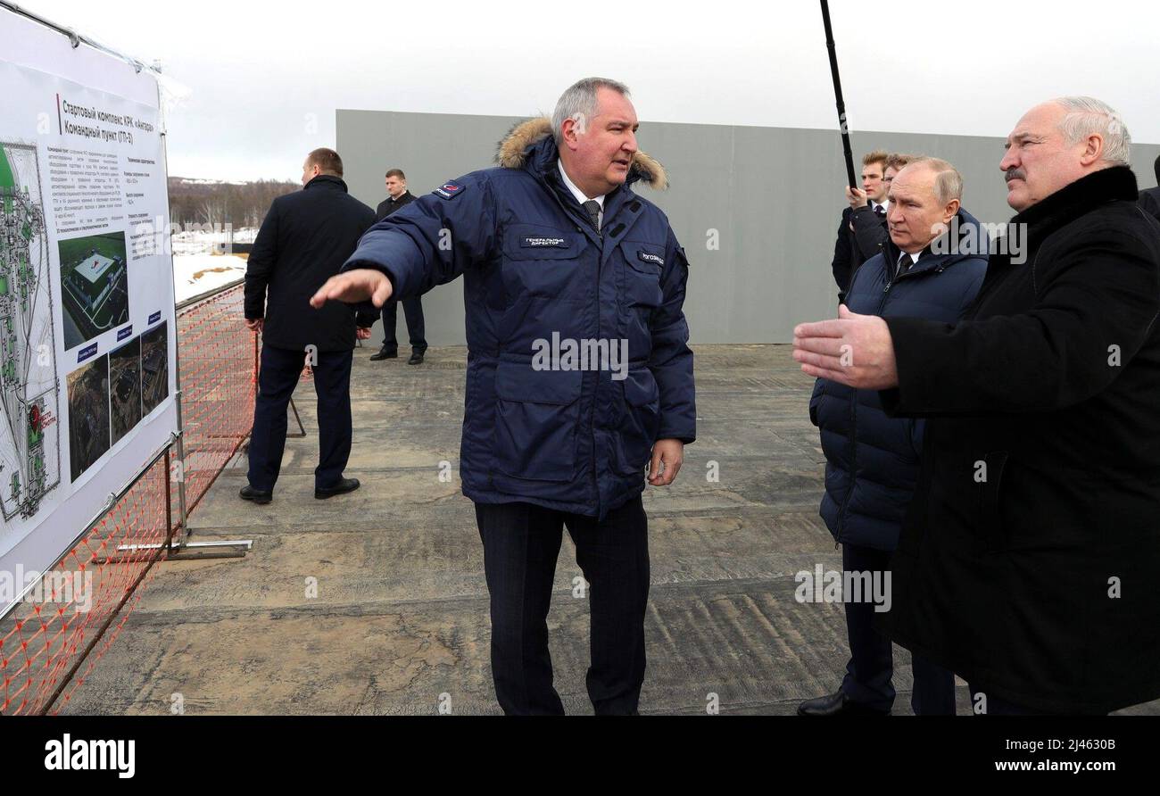 April 12, 2022. - Russia, Amur Region. - Roscosmos General Director ...