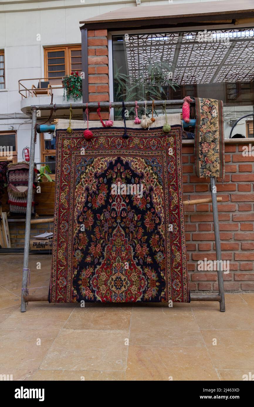 Carpet and model Stock Photo - Alamy