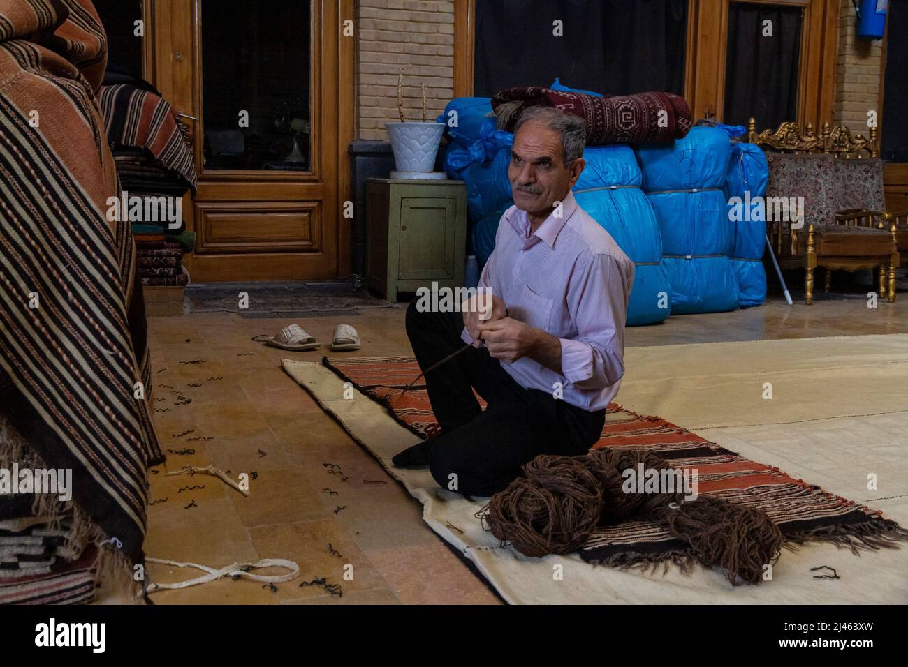 Carpet and model Stock Photo - Alamy