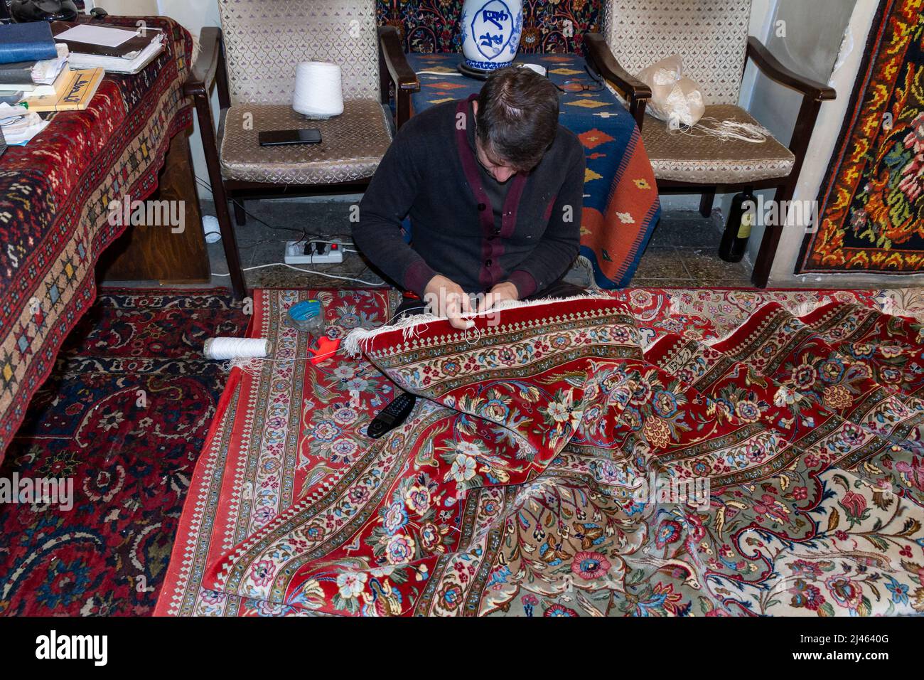 Carpet and model Stock Photo - Alamy