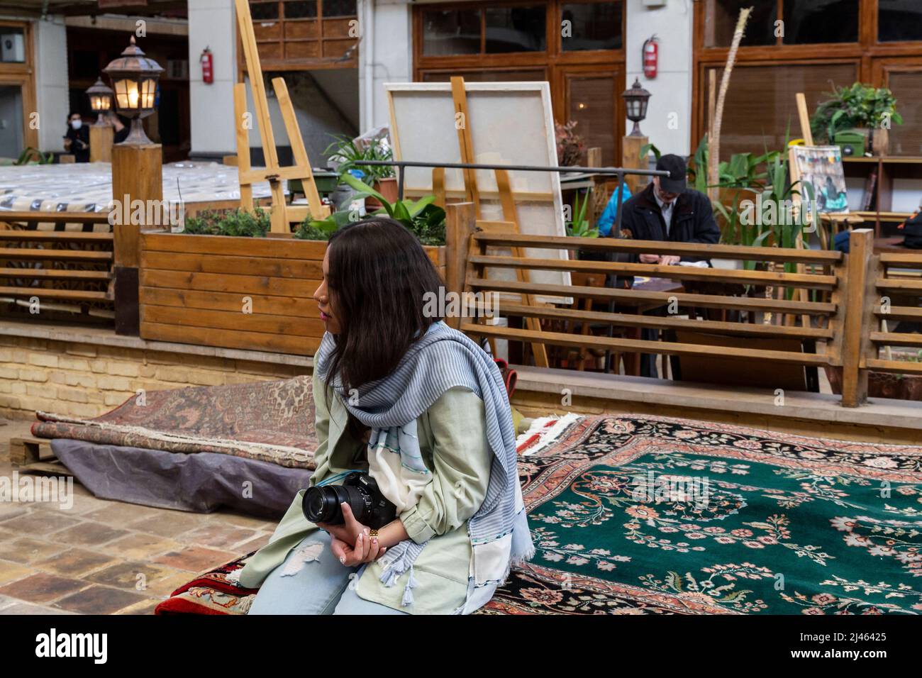 Carpet and model Stock Photo - Alamy