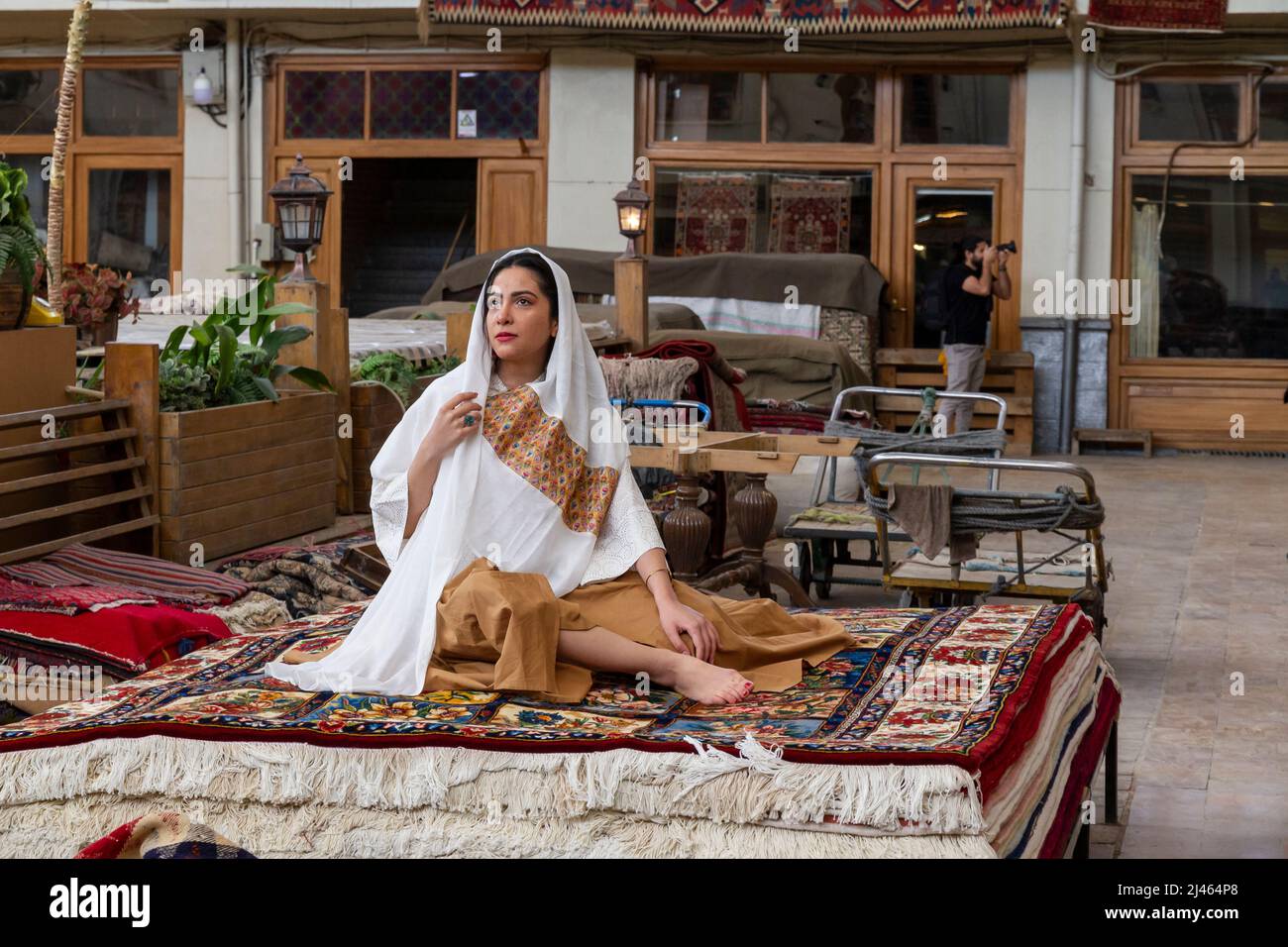 Carpet and model Stock Photo - Alamy