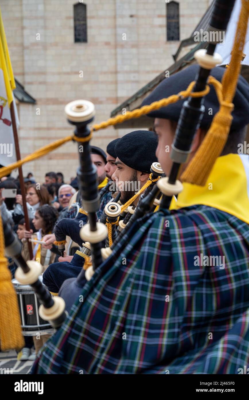 The Annunciation Day procession at the Greek Orthodox church of ...