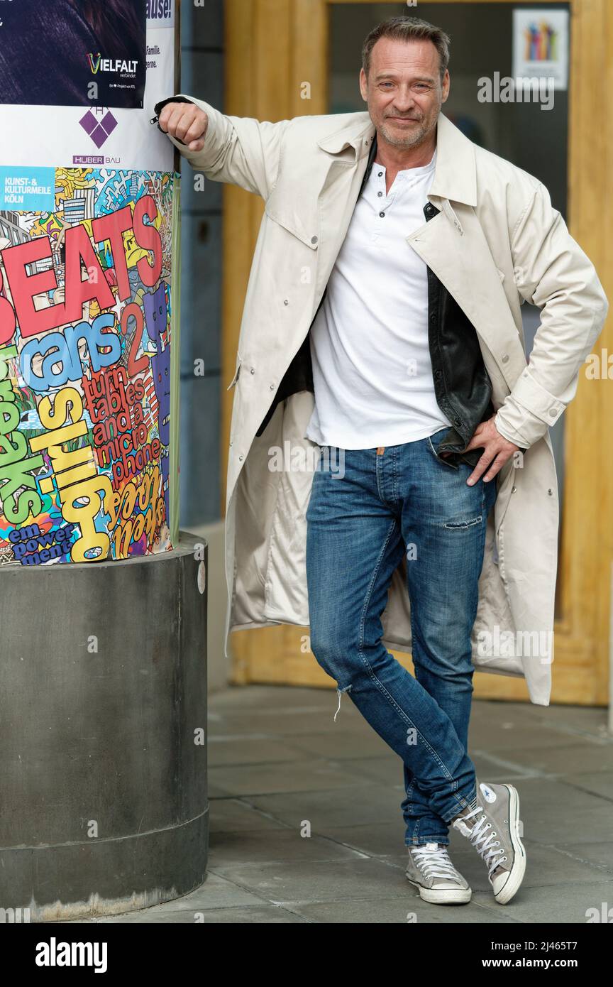 Cologne, Germany. 12th Apr, 2022. Actor Kai Noll stands on the set of ...