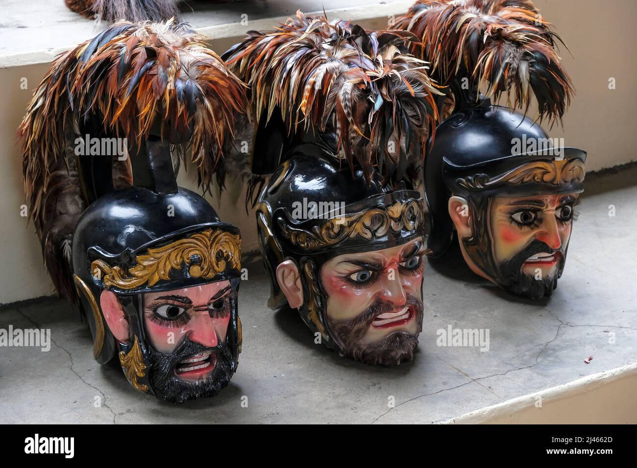 Boac, Philippines - April 2022: Roman soldier masks used in the ...