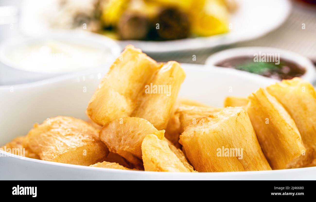 fried cassava, snack made from cassava root and served fried with ...