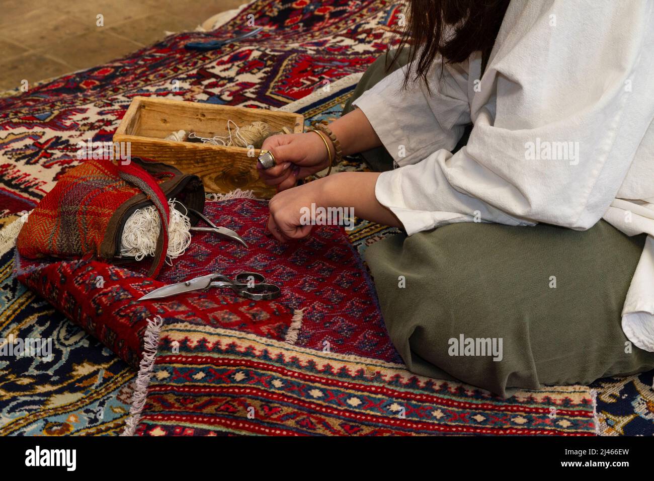 Carpet and model Stock Photo - Alamy