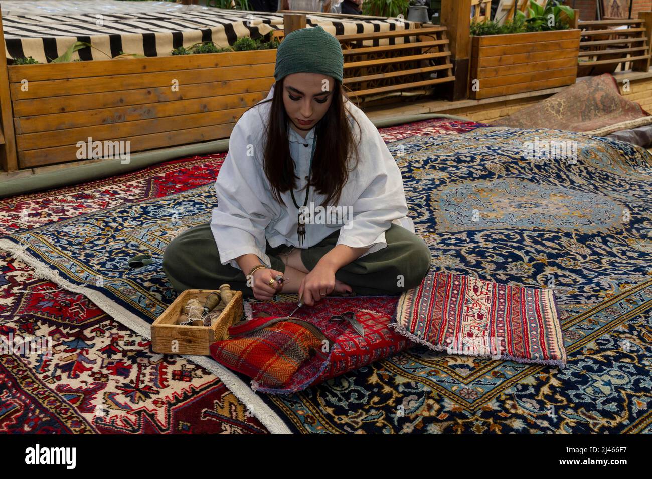 Carpet and model Stock Photo - Alamy