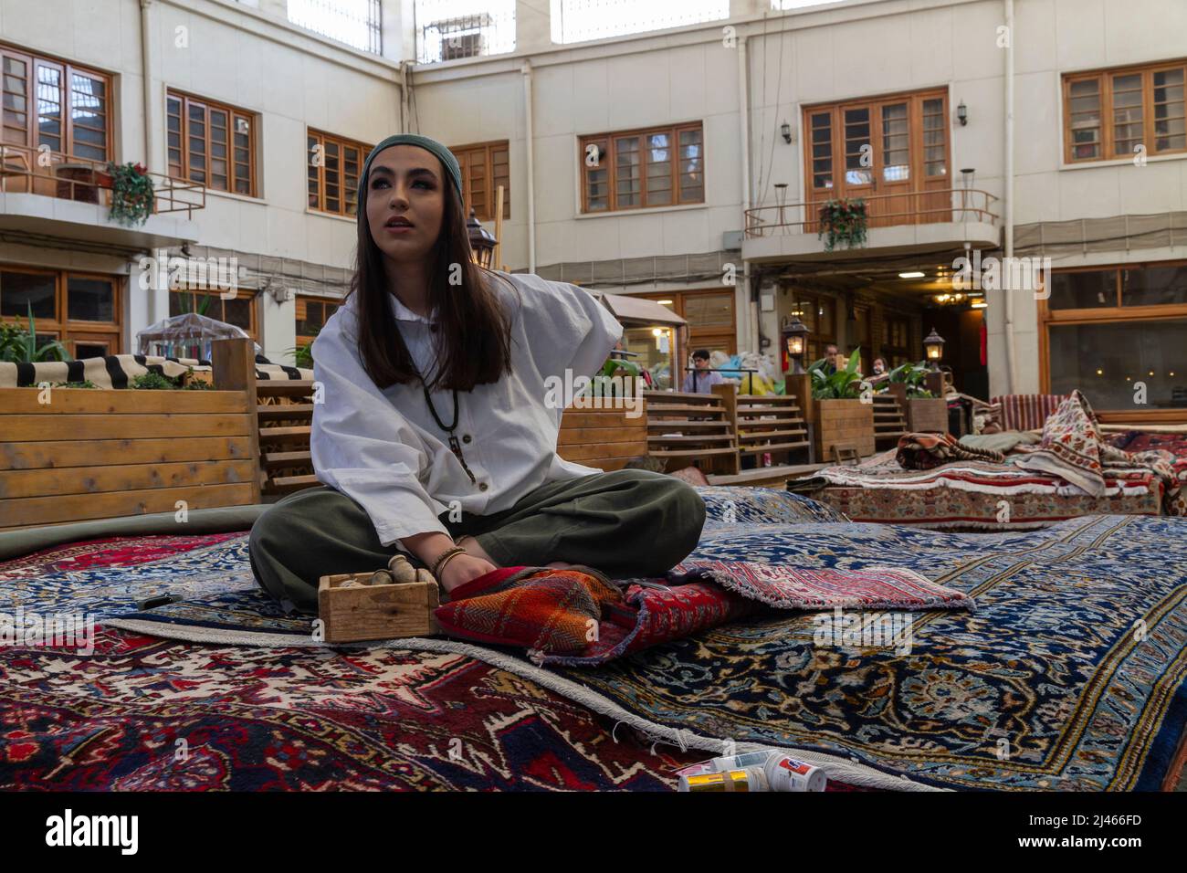 Carpet and model Stock Photo - Alamy