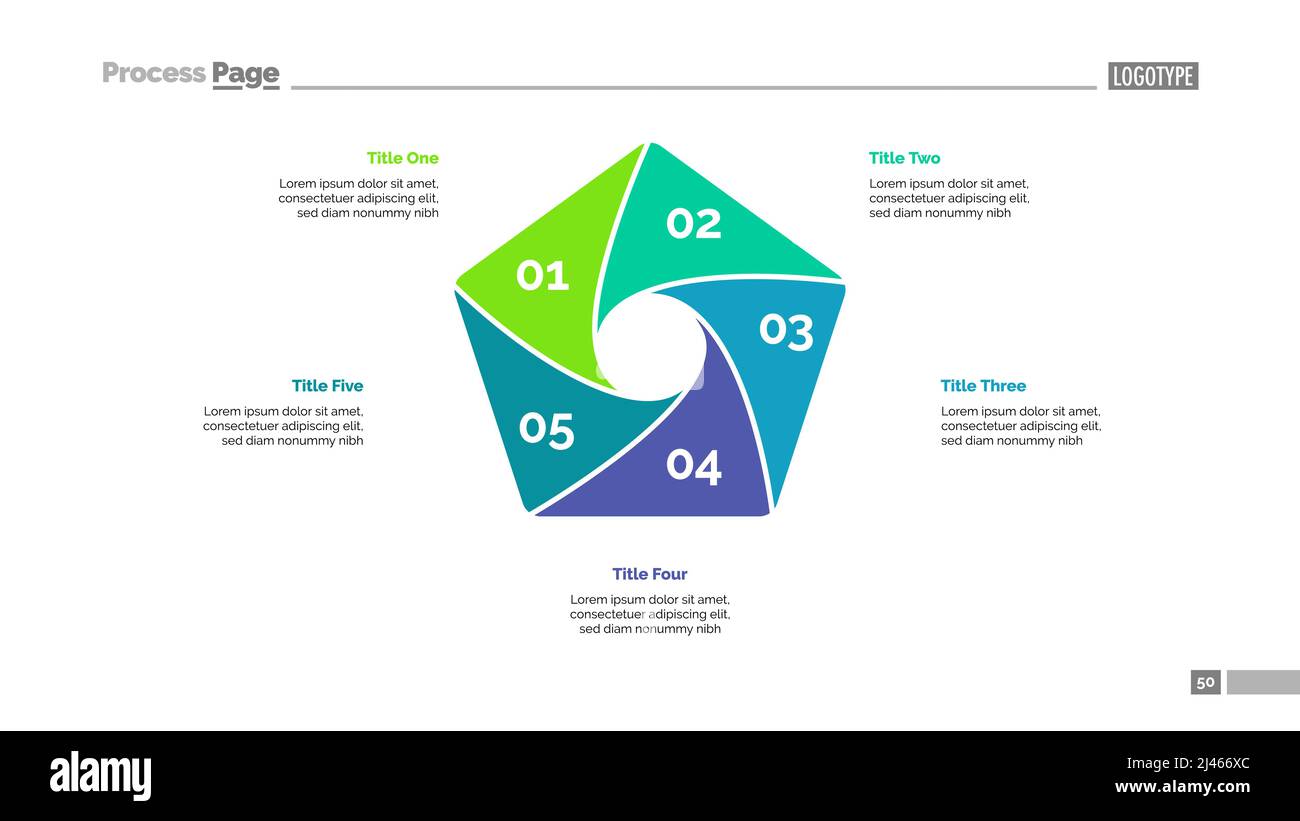 Cycle diagram with five elements. Pentagon chart, graph, layout ...