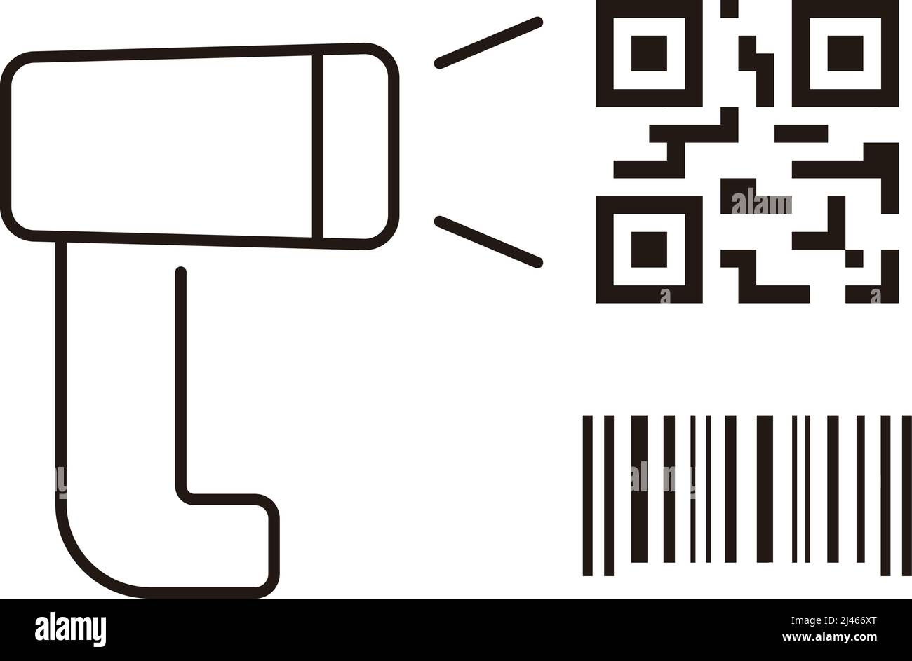 Qr scanner icon vector vectors hi-res stock photography and images - Alamy