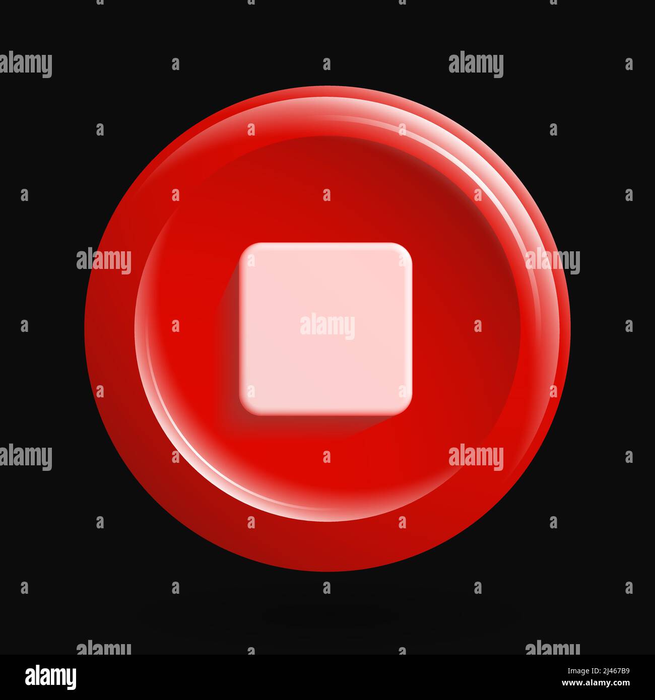 Red Stop or Pause Icon. Vector illustration Stock Vector Image & Art ...