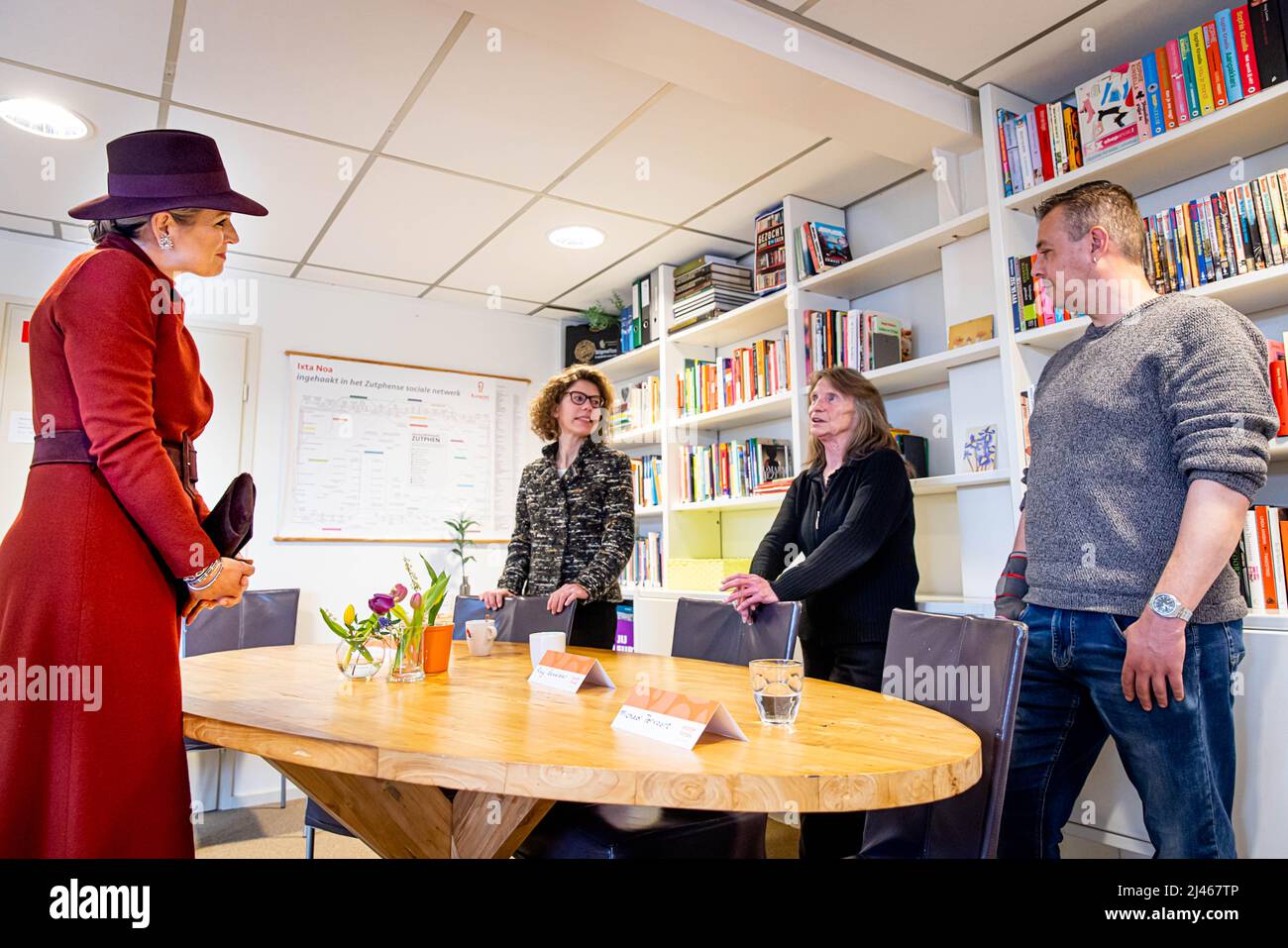 Queen Maxima during a working visit to Ixta Noa in Zutphen. (Photo by ...