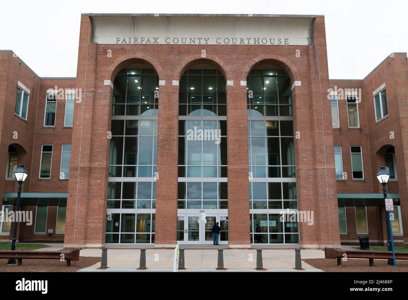 Fairfax, VA, USA. 12th Apr, 2022. This is the Fairfax County Courthouse ...