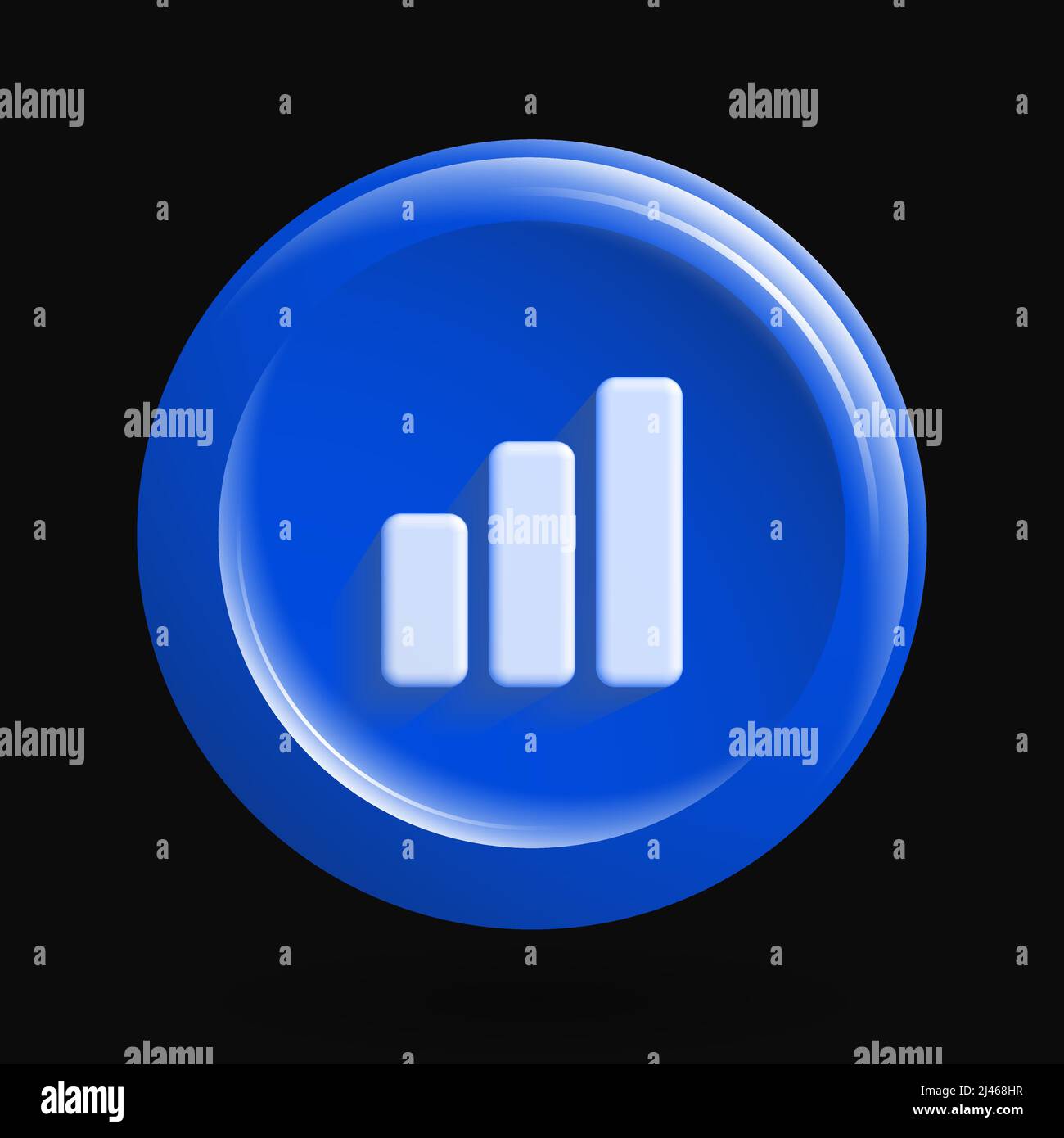 Blue Signal Icon. Isolated Blue Round Element. Vector illustration ...