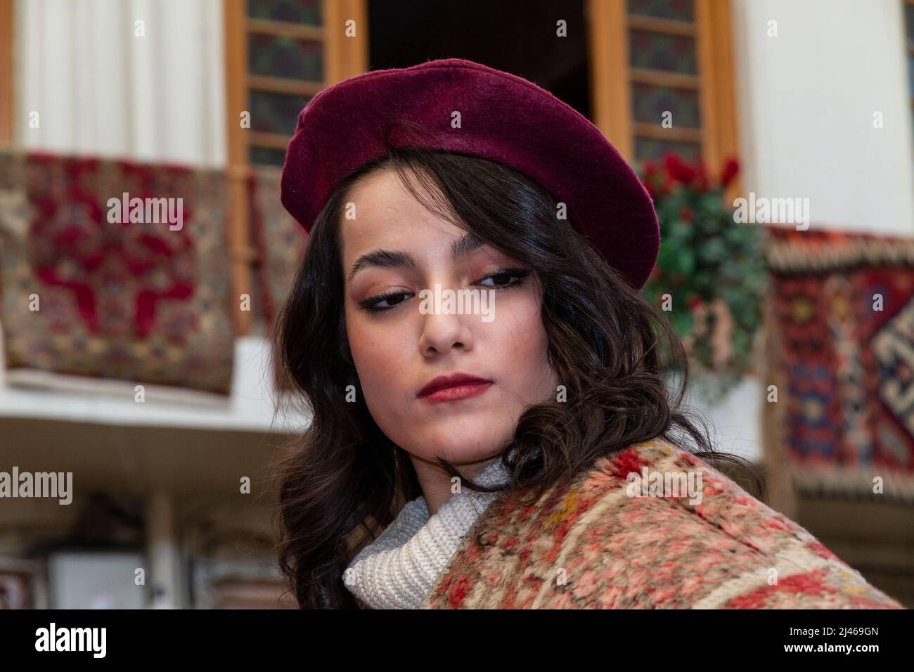 Carpet and model Stock Photo - Alamy