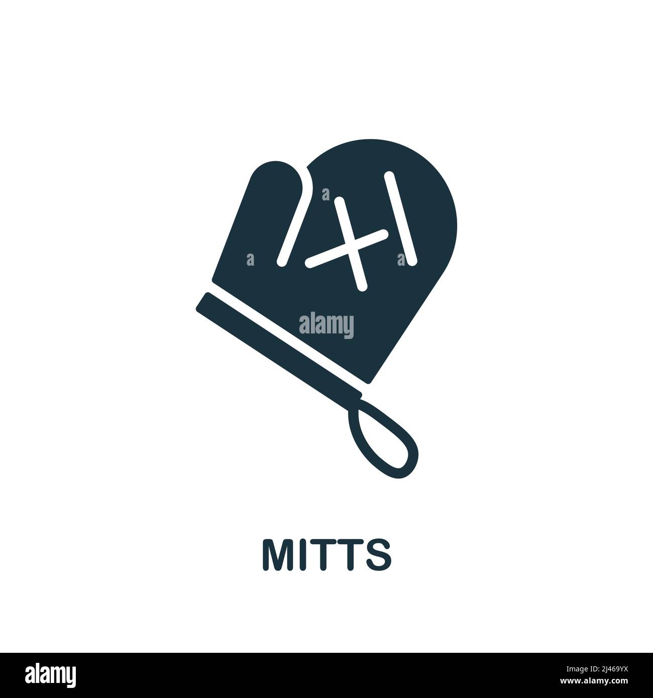 Mitts icon. Simple element from kitchen collection. Creative Mitts icon ...