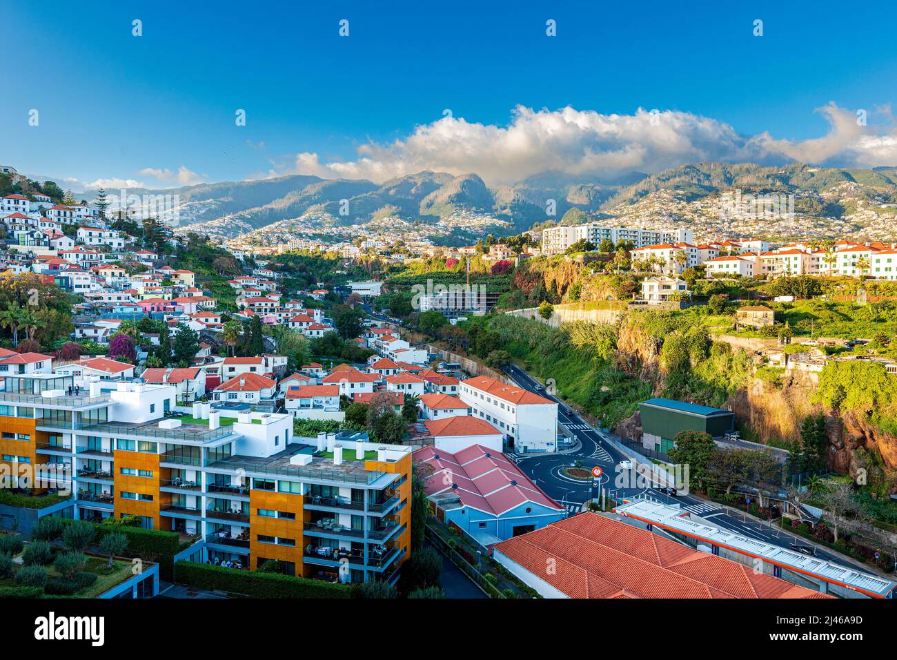 Capital city of Madeira island Funchal of Madeira island in the ...
