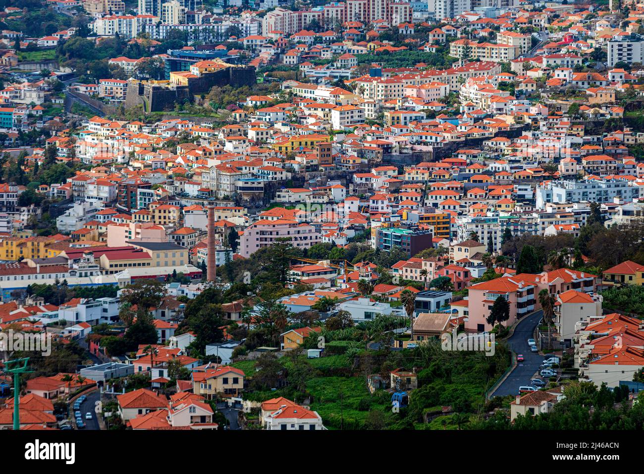 Capital city of Madeira island Funchal of Madeira island in the ...