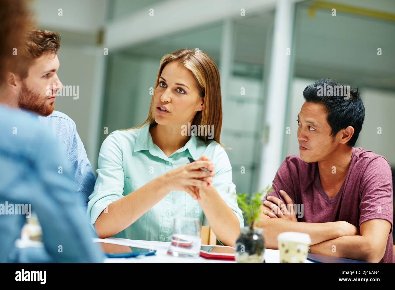 Talking through ideas group hi-res stock photography and images - Alamy